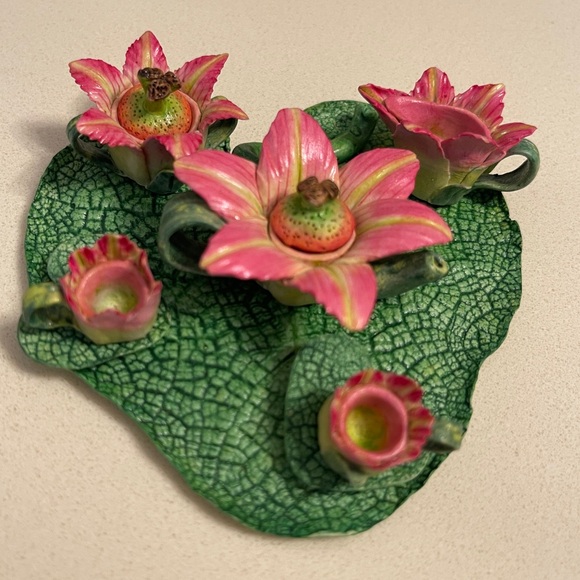 Source Unknown | Toys | Miniature Hand Made Lily Pad Tea Set Piece Set ...
